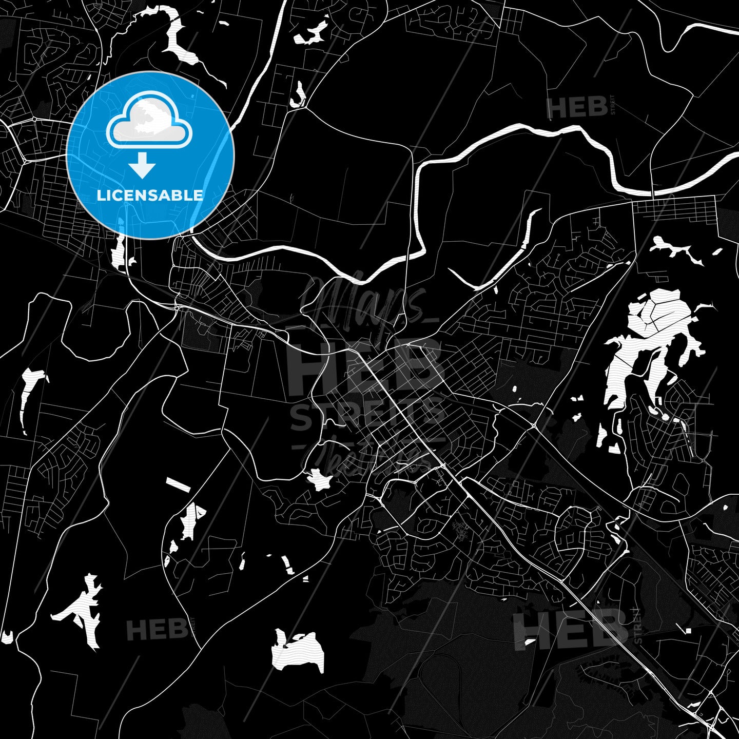 Newcastle–Maitland, Australia Pdf Vector Map Black And White – HEBSTREITS