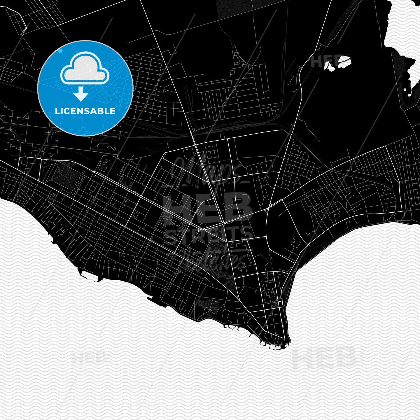 Nikopol, Ukraine Pdf Vector Map Black And White – HEBSTREITS