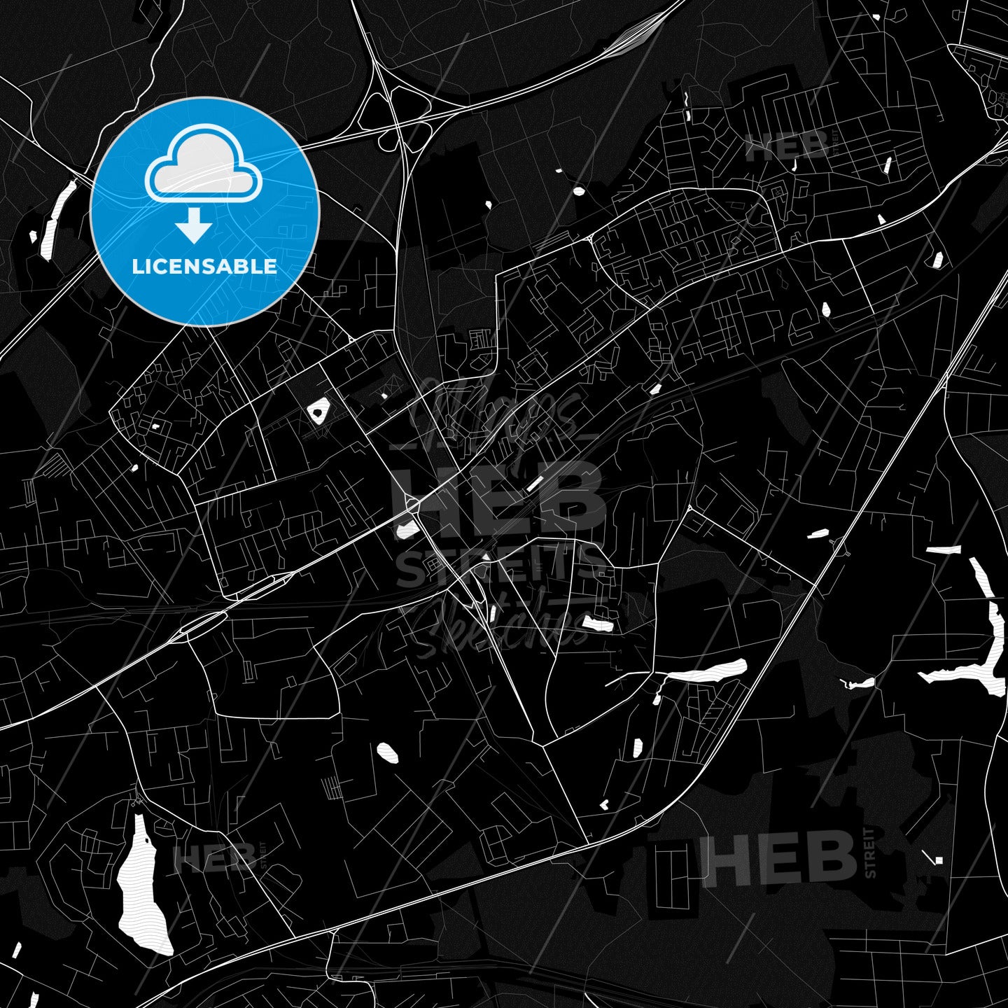 Odintsovo, Russia Pdf Vector Map Black And White – HEBSTREITS