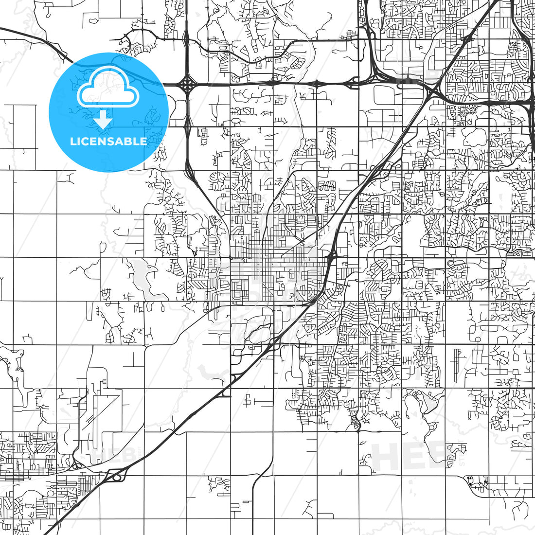 Olathe, Kansas - Area Map - Light – HEBSTREITS