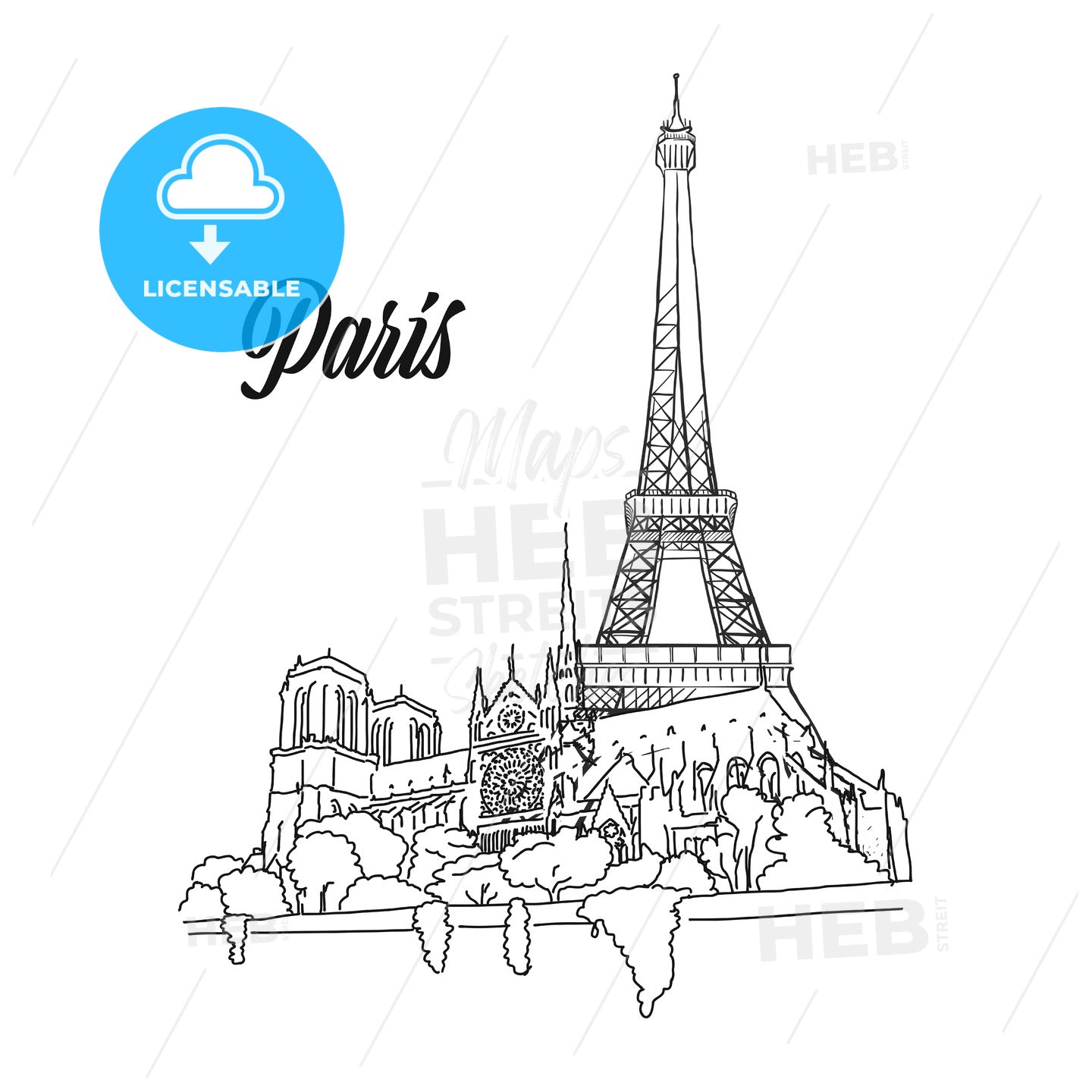 Paris Landmark Banner Sign – HEBSTREITS