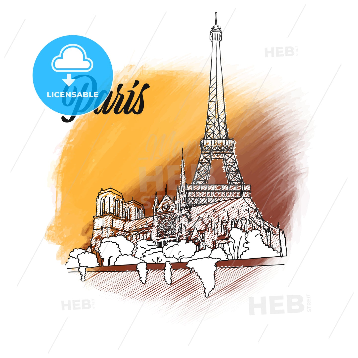 Paris Landmark Sign – HEBSTREITS