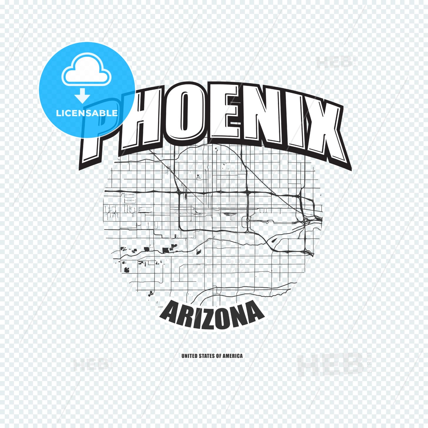 Phoenix, Arizona, Logo Artwork - HEBSTREITS