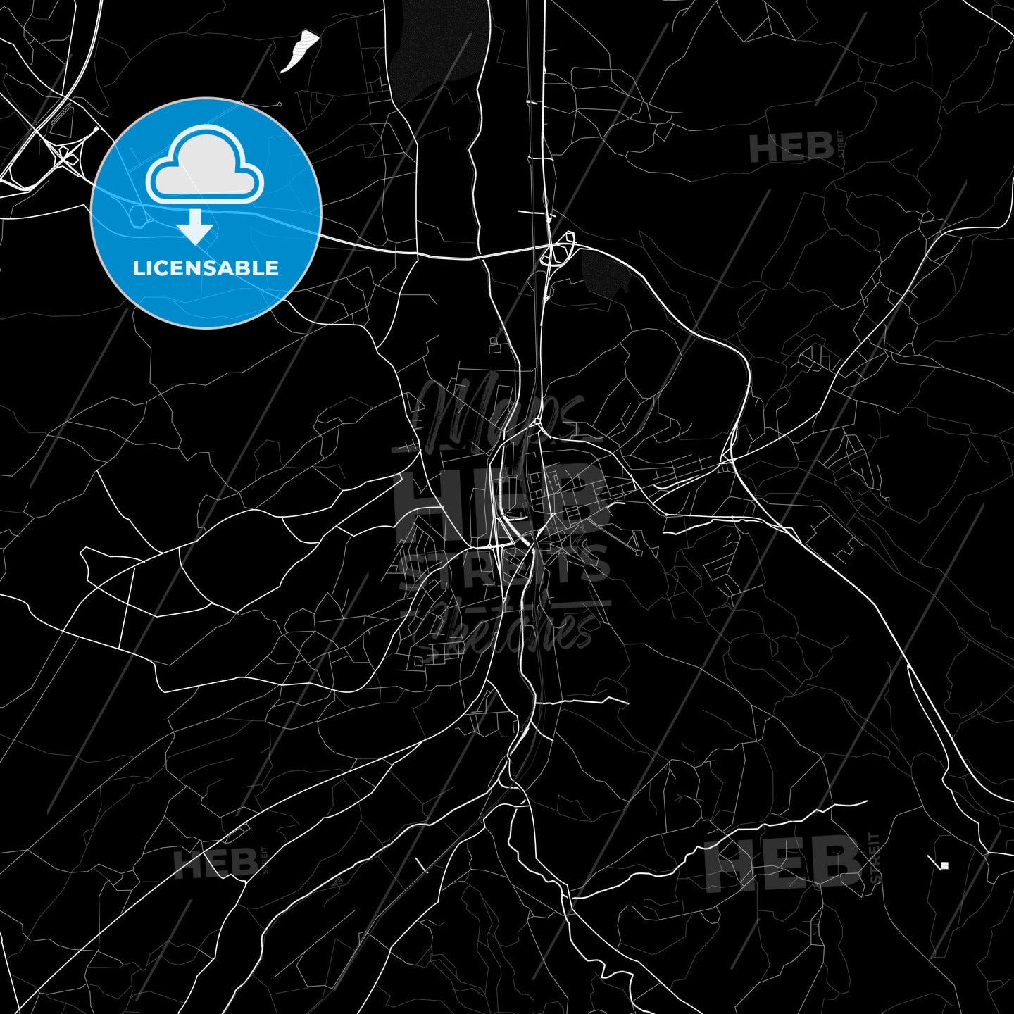 Pombal, Portugal Pdf Vector Map Black And White – HEBSTREITS
