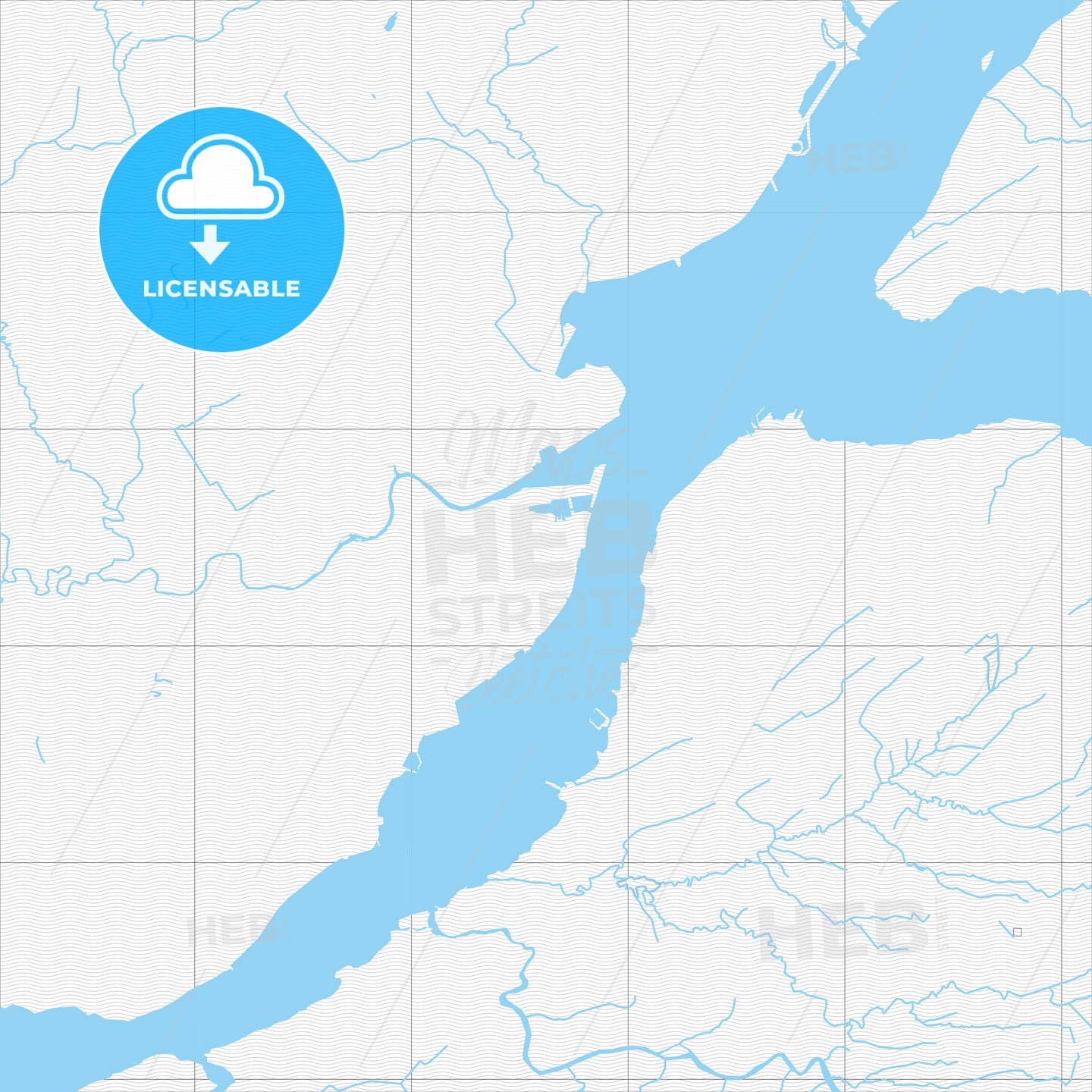 Quebec City, Canada Pdf Vector Map Black And White – HEBSTREITS
