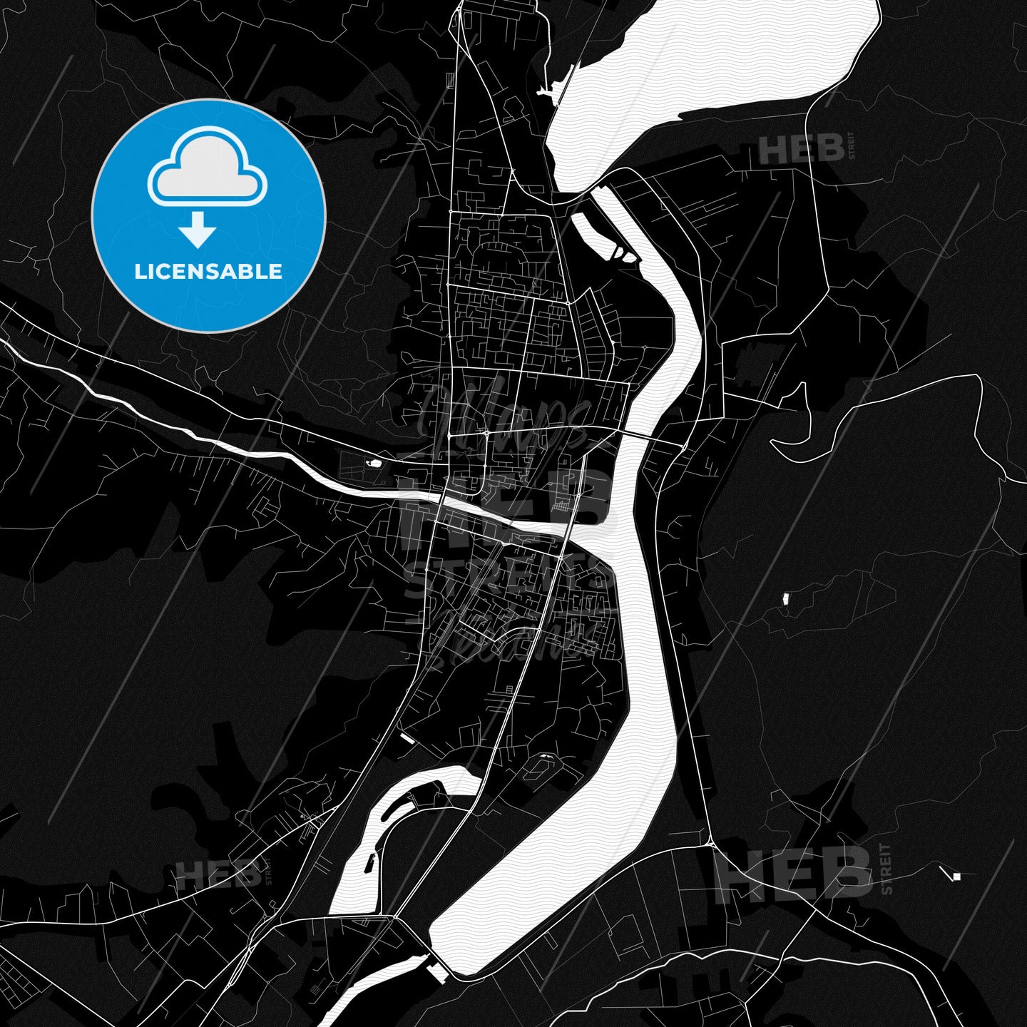 Râmnicu Vâlcea, Romania Pdf Vector Map Black And White – HEBSTREITS