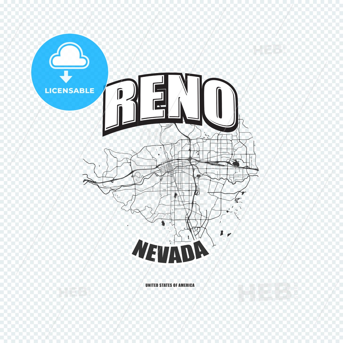 Reno, Nevada, Logo Artwork – HEBSTREITS