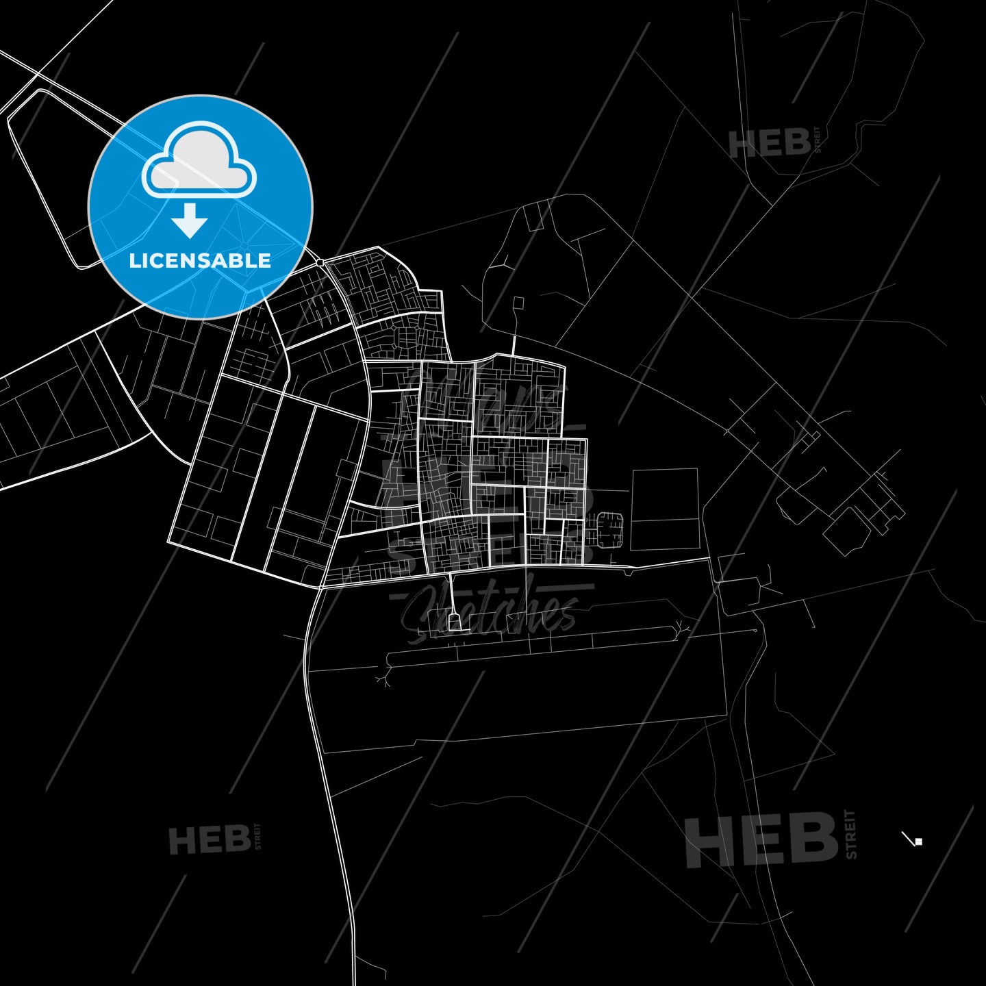 Sharurah, Saudi Arabia Pdf Vector Map Black And White – HEBSTREITS