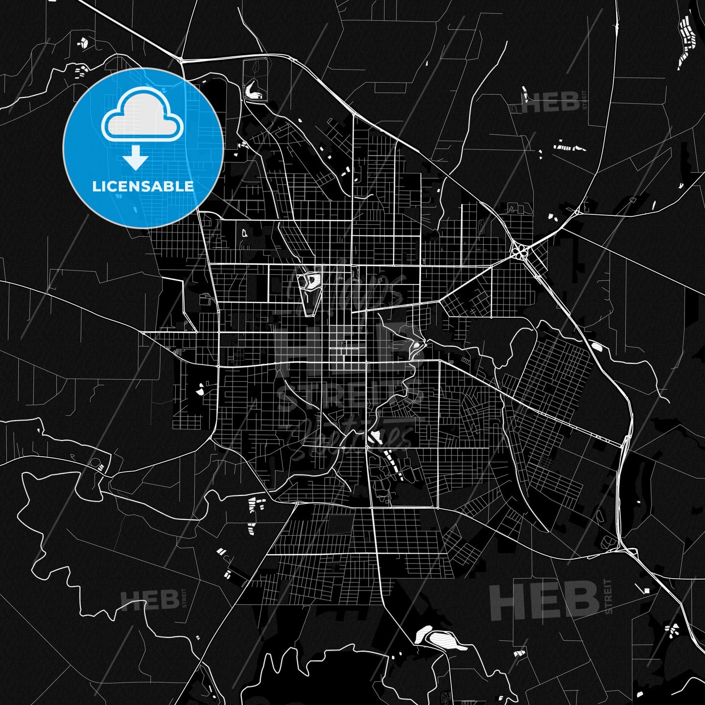 Toledo, Brazil Pdf Vector Map Black And White – HEBSTREITS