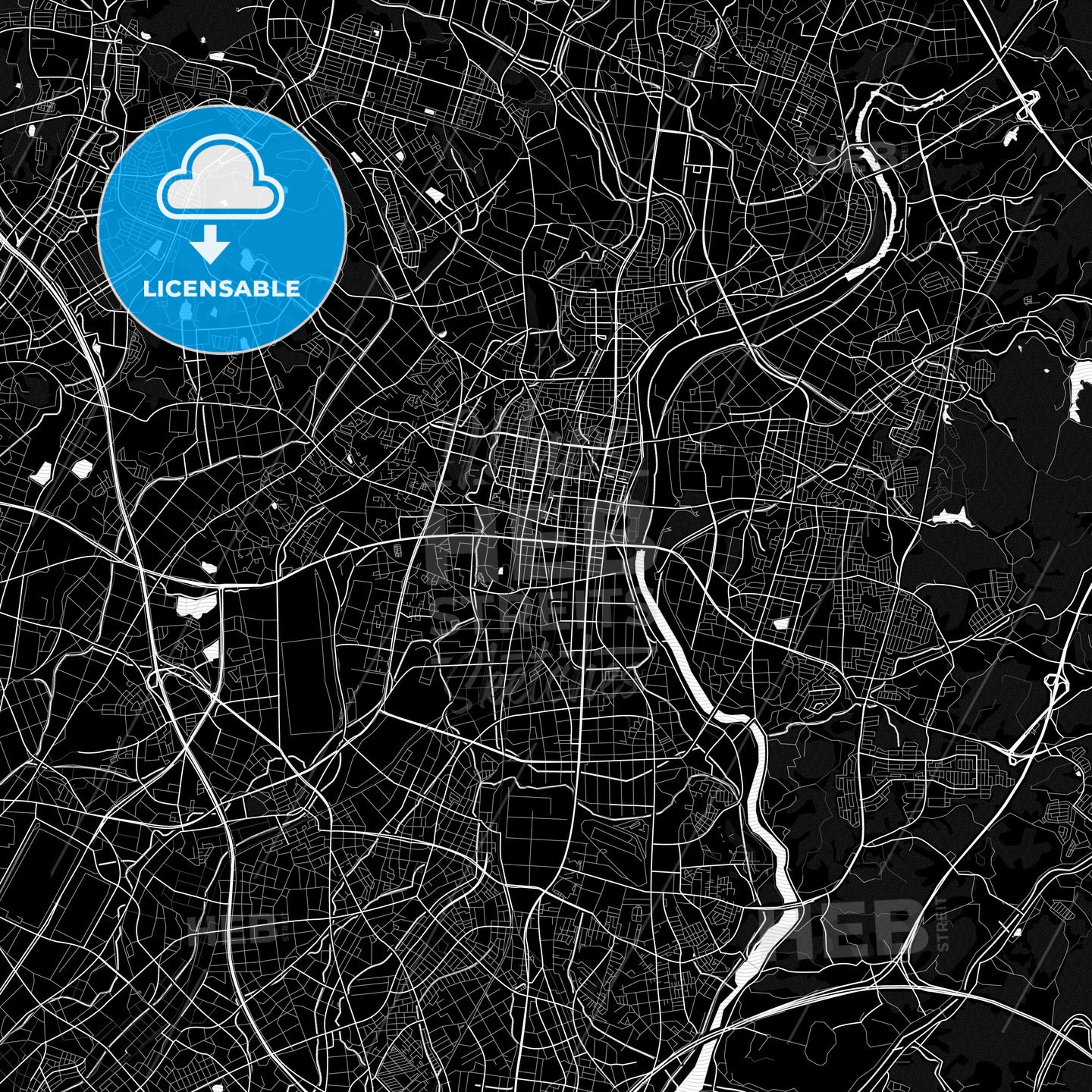 Toyota, Japan Pdf Vector Map Black And White – HEBSTREITS