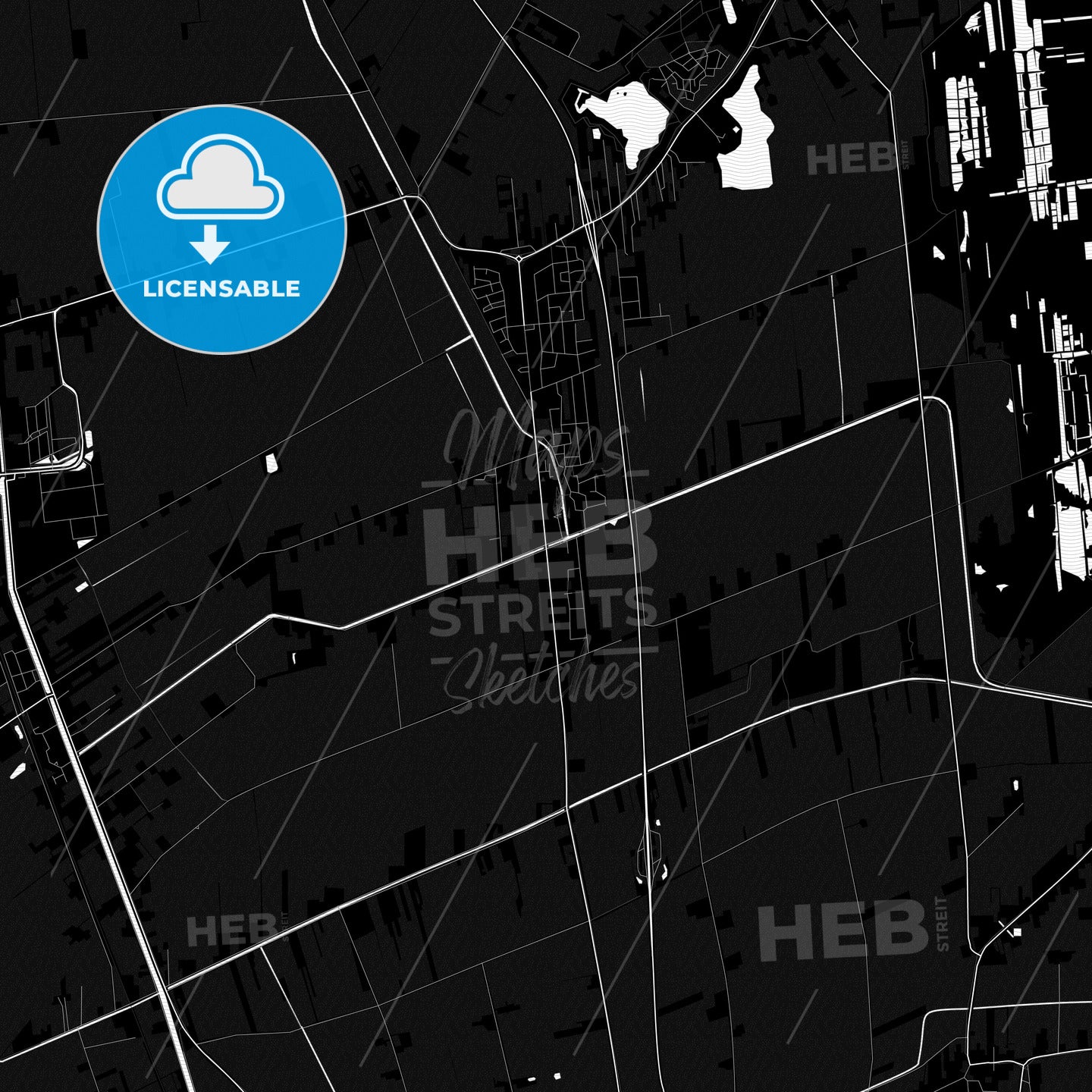 Twenterand, Netherlands Pdf Vector Map Black And White – HEBSTREITS