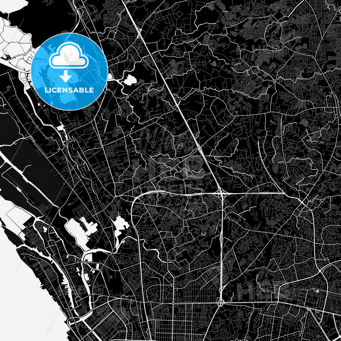 Valenzuela, Philippines Pdf Vector Map Black And White – HEBSTREITS