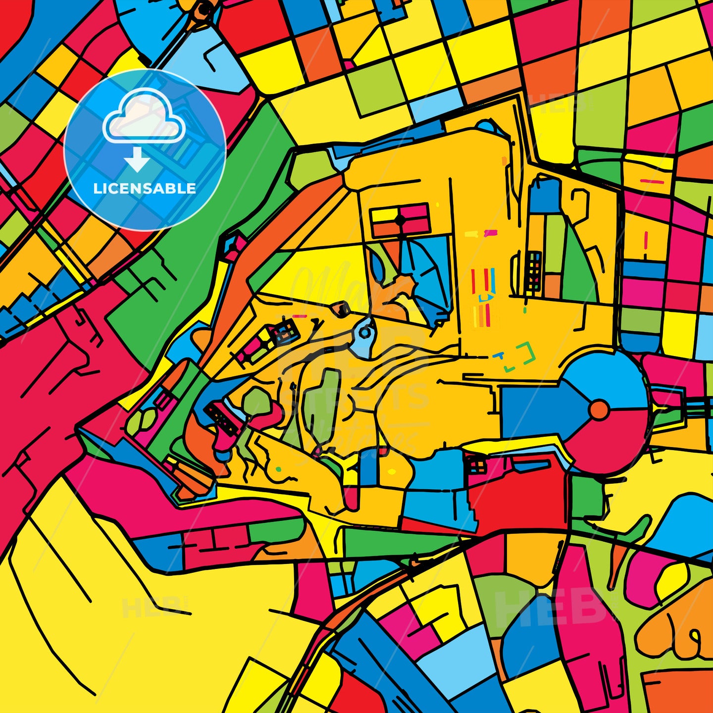 Vatican City, Holy See, Colorful Map – HEBSTREITS