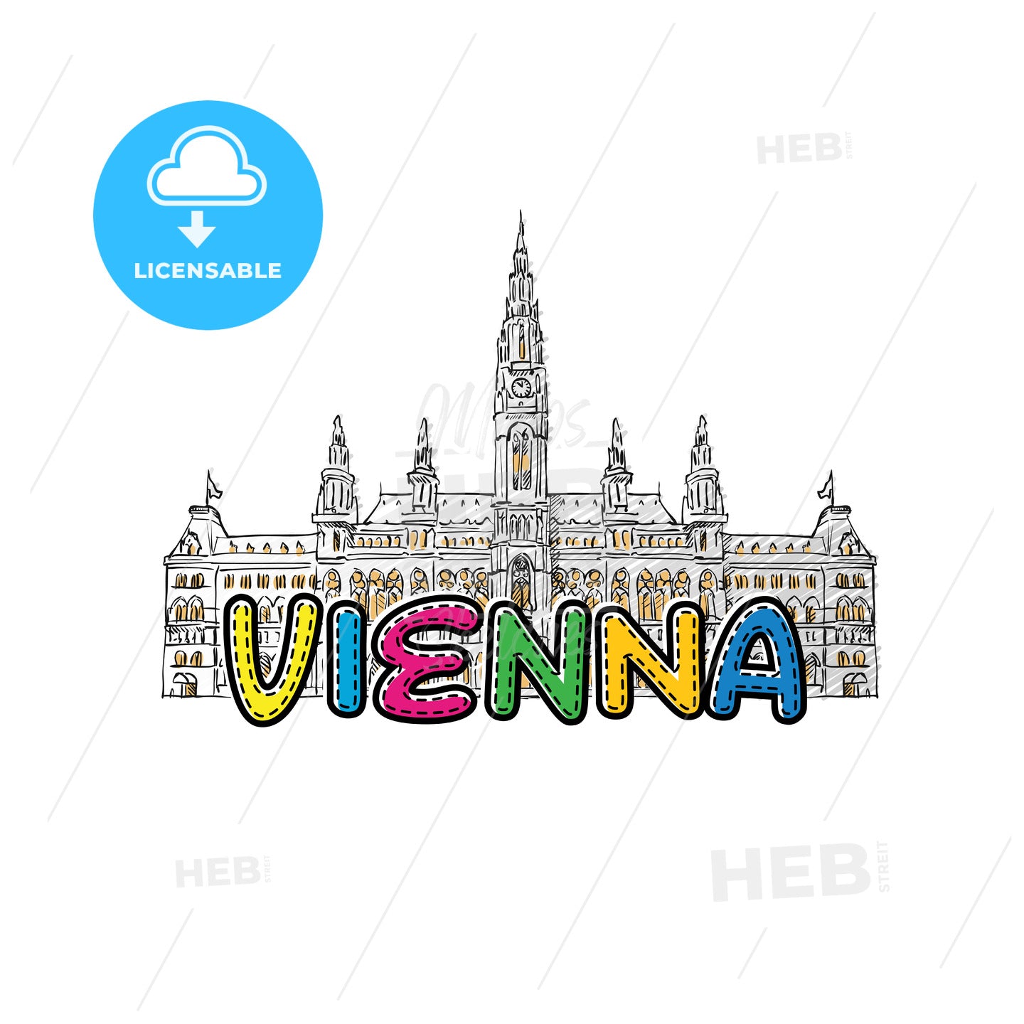 Vienna Beautiful Sketched Icon – HEBSTREITS