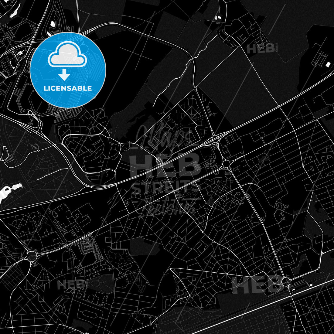 Villepinte, France Pdf Vector Map Black And White – HEBSTREITS