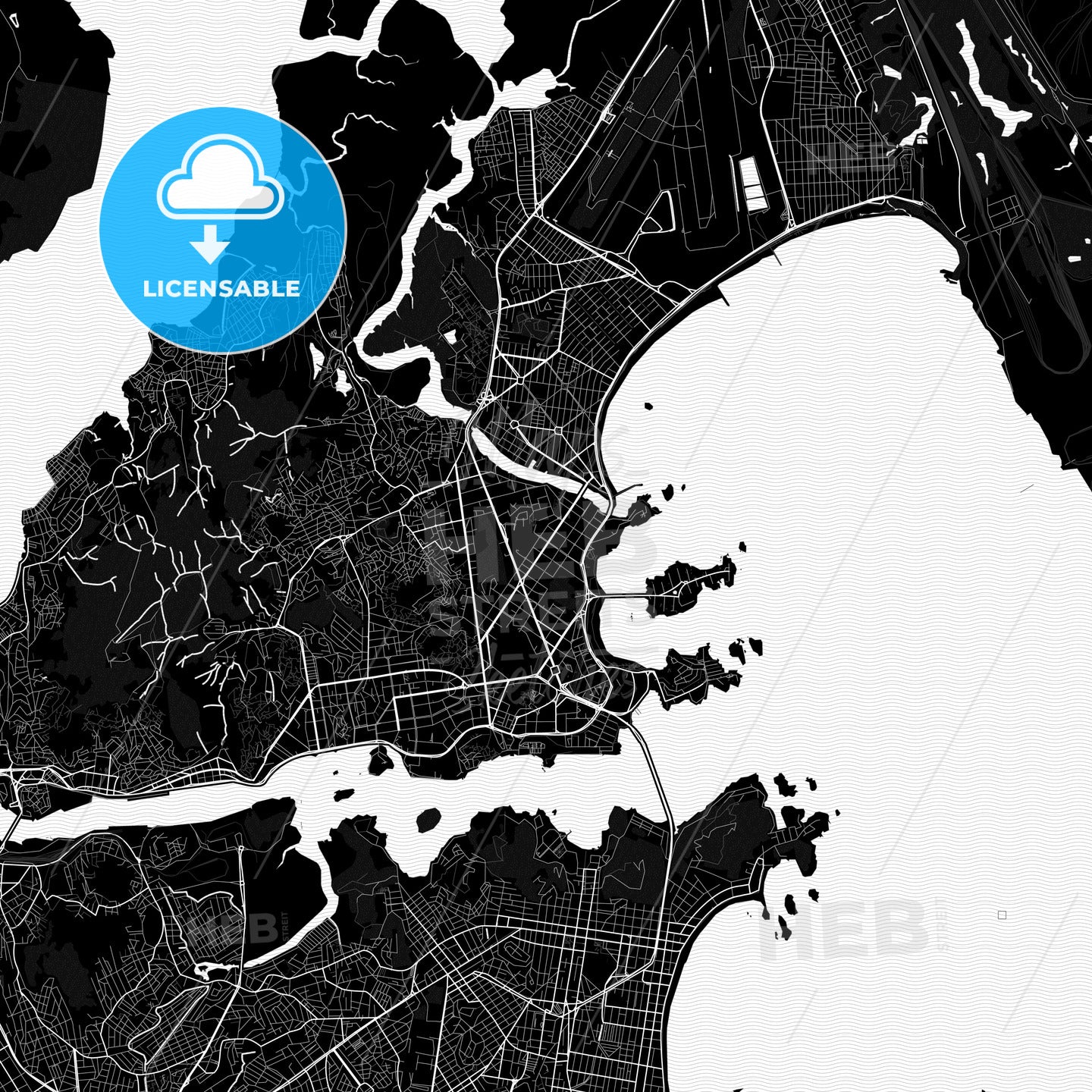 Vitoria, Brazil Pdf Vector Map Black And White – HEBSTREITS