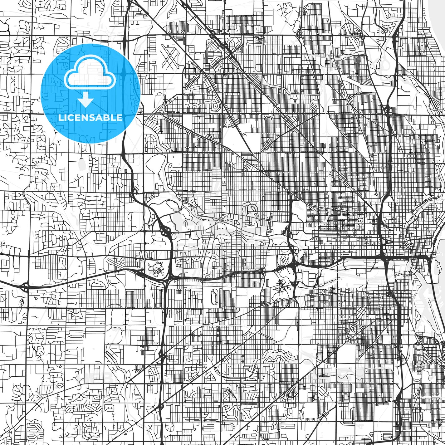 Wauwatosa, Wisconsin - Area Map - Light – HEBSTREITS