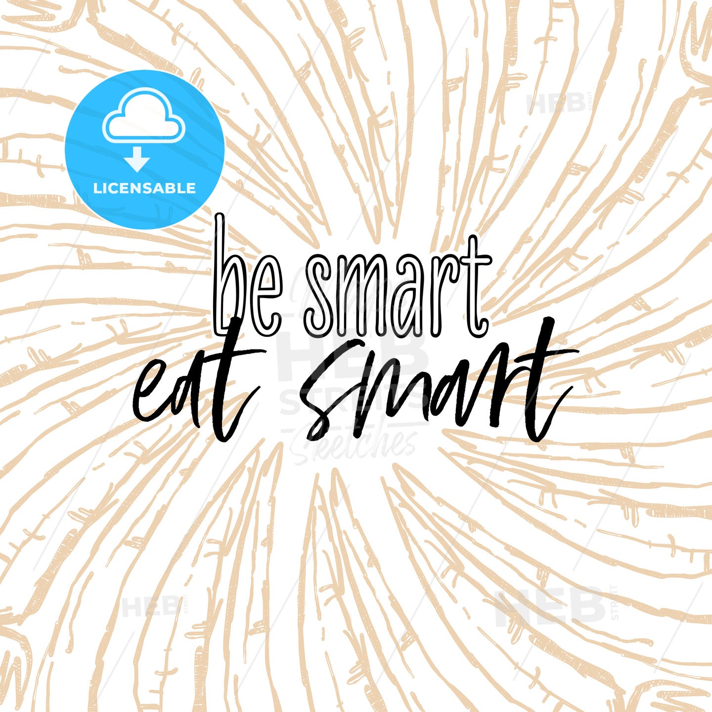 Be Smart, Eat Smart Lettering On Outlined Carrots Banner Template ...
